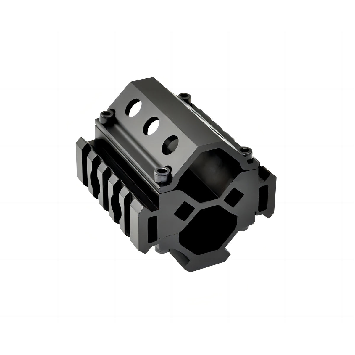 5 Slot Barrel Mount Tri Rail (total Picatinny 15 Slots) For Diameter ...