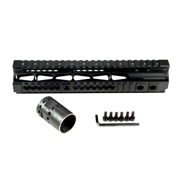 Presma® Kangaroo Series Free Float Handguard Quad Rail 10" Rifle Lengt ...