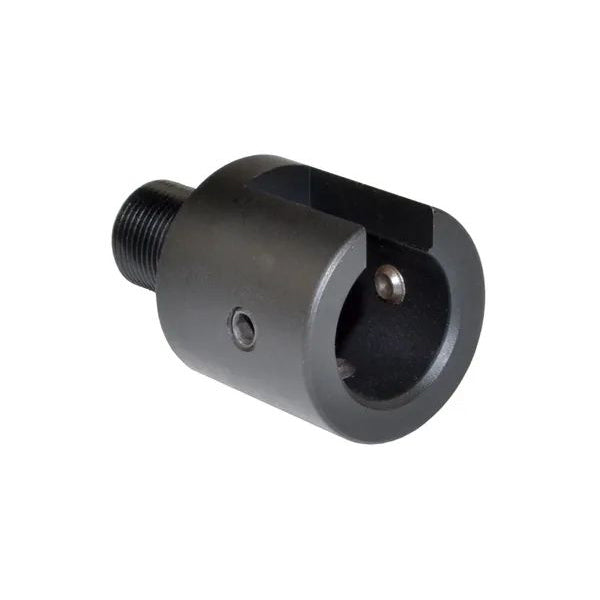 1/2x28 Muzzle Thread Adapter For Ruger 10/22, Aluminum, Black / Silver ...